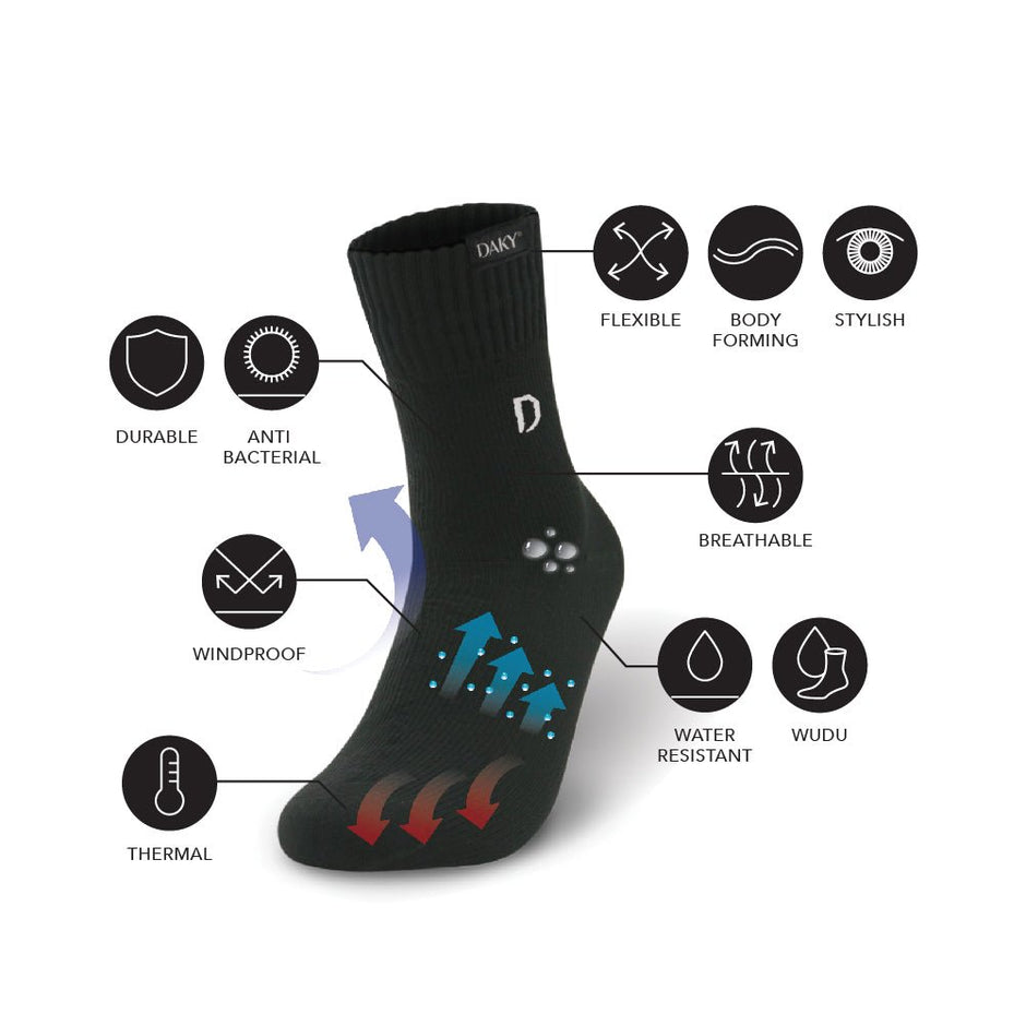 Waterproof Wudu Socks | Masah-Compliant by DAKY